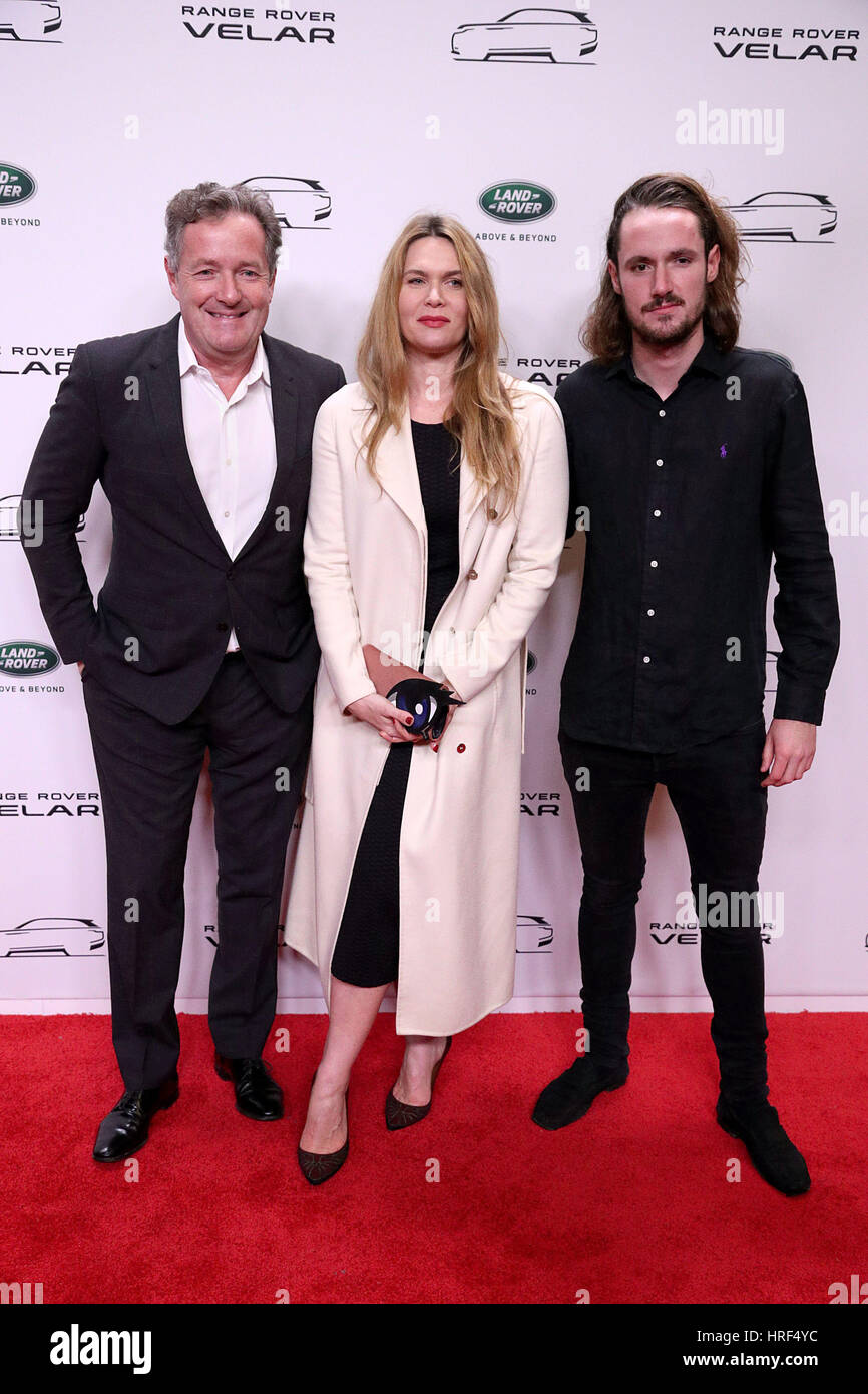 Embargoed to 2030 Wednesday March 1 (left to right) Piers Morgan, Celia ...