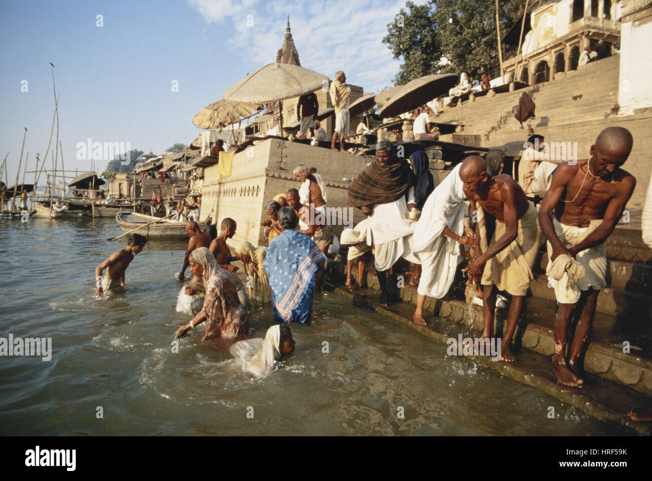 Bank of Ganges, India Stock Photo - Alamy