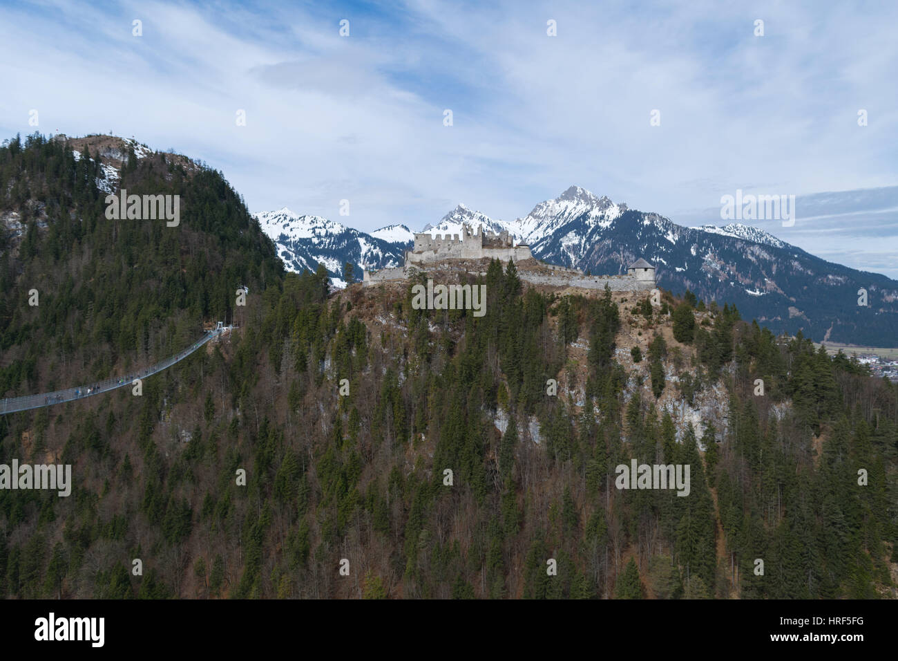 Highline 179 - pedestrian suspension bridge - Height of the bridge 114 ...