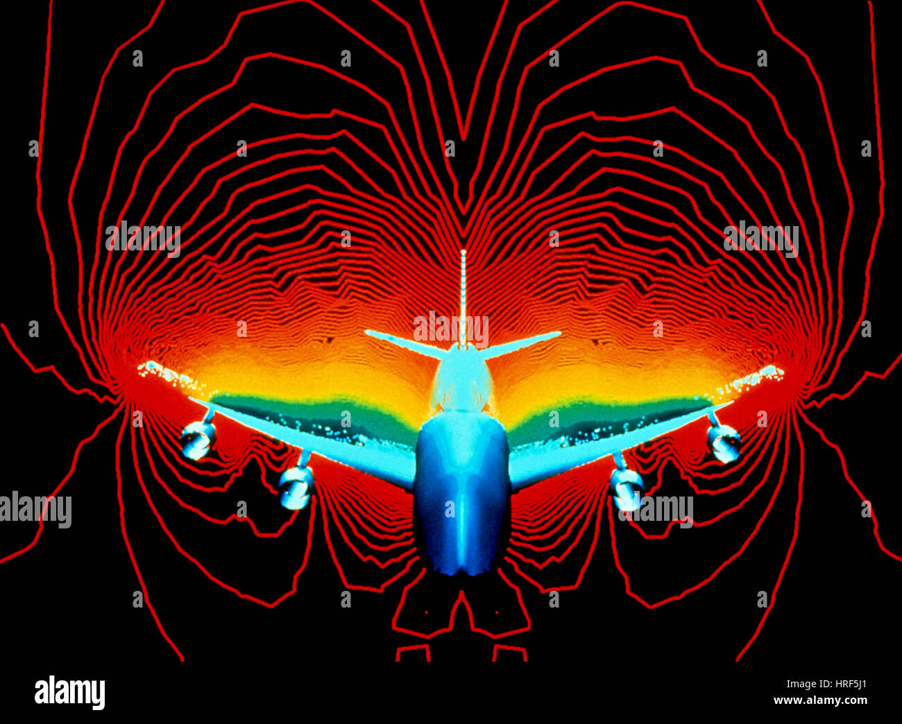 Computer simulation of airplane flight Stock Photo - Alamy