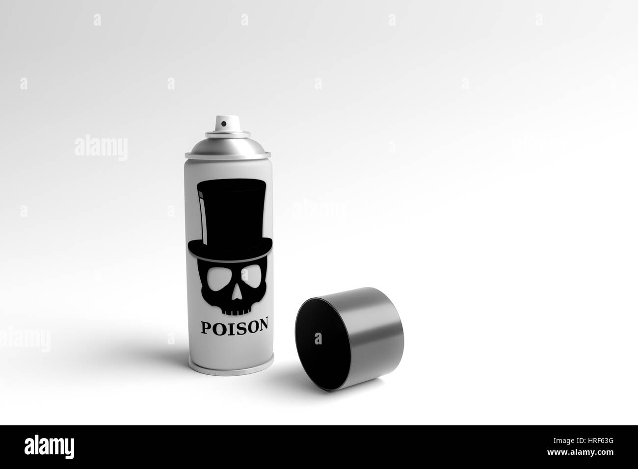 3d illustration of a poison spray isolated on white background Stock ...