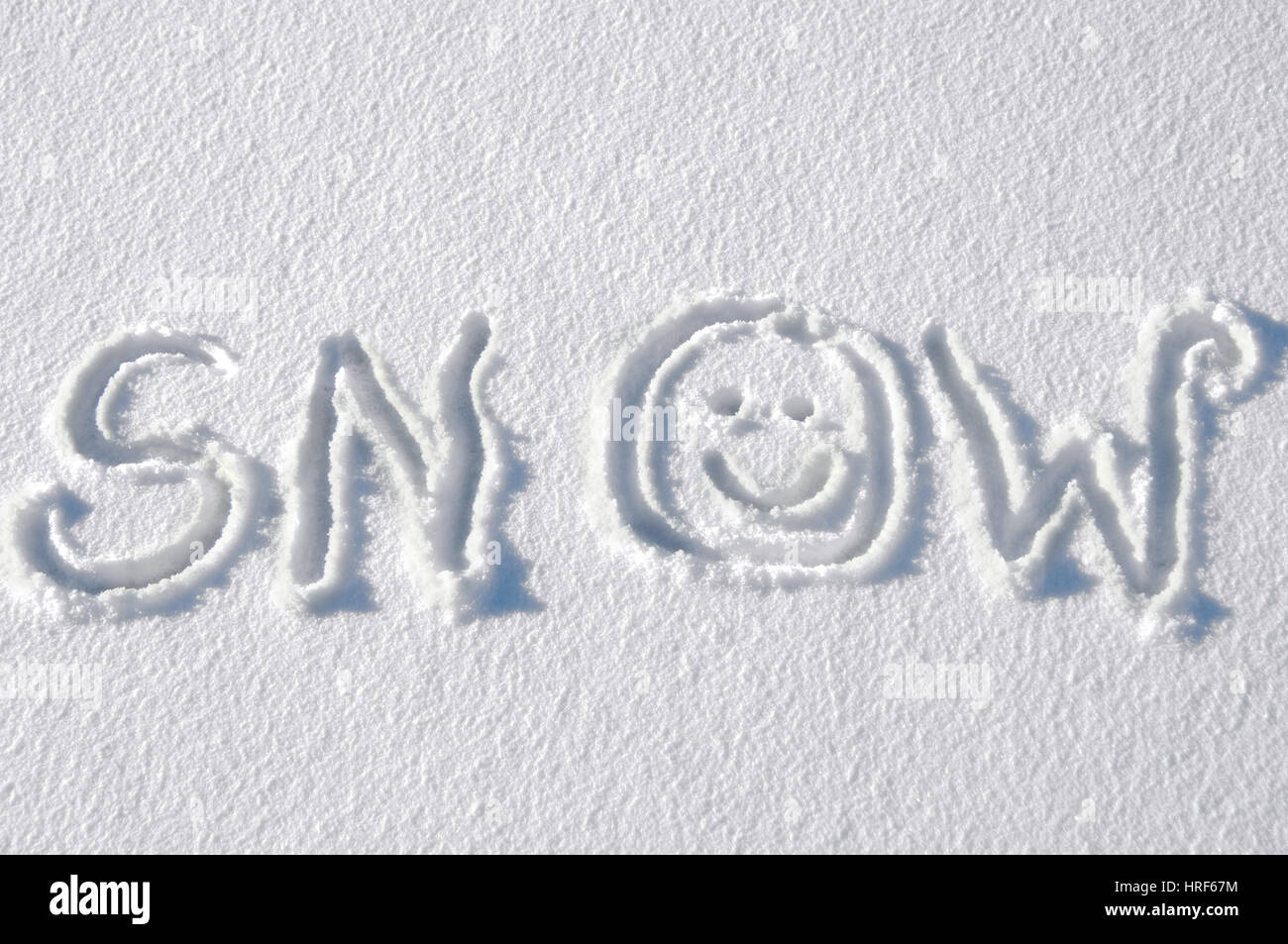 Letters written in snow hi-res stock photography and images - Alamy