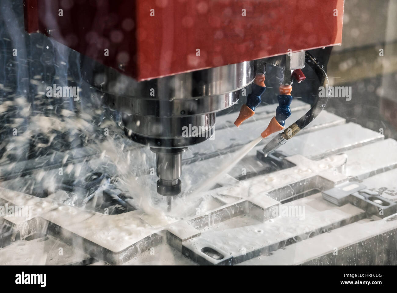 Fast, precise and productive gang type CNC turning center Stock Photo ...