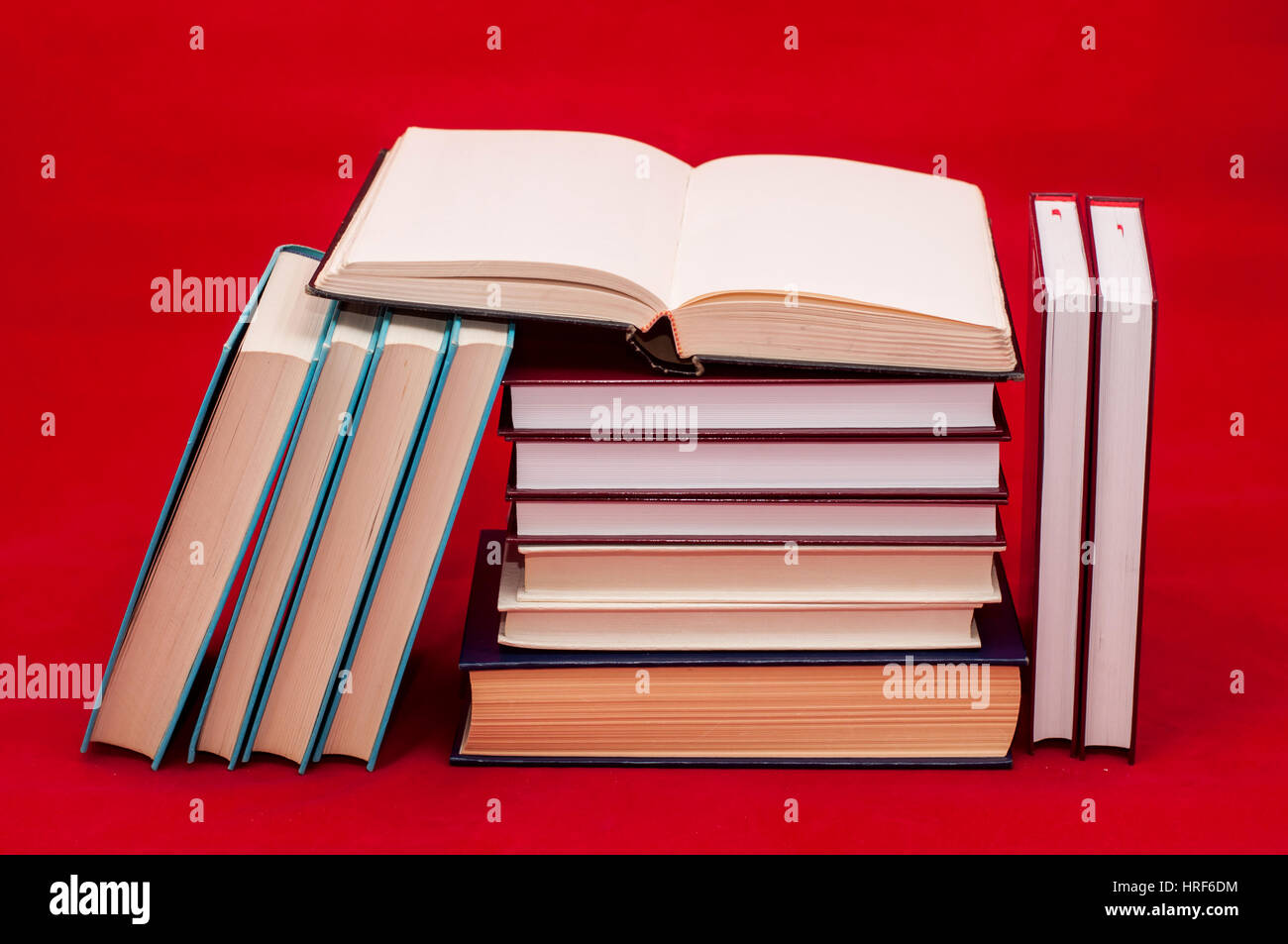 Pile of books open book hi-res stock photography and images - Alamy