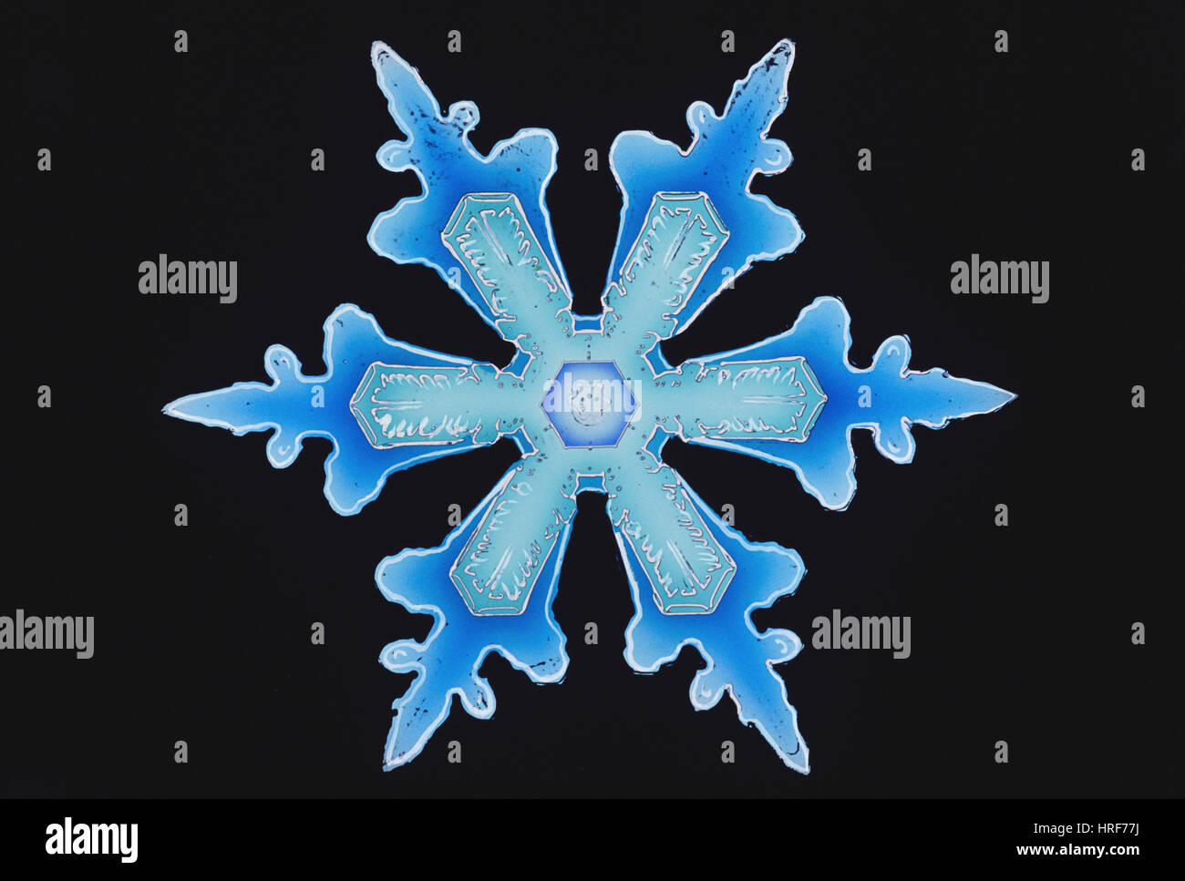 Color enhanced snowflake hi-res stock photography and images - Alamy