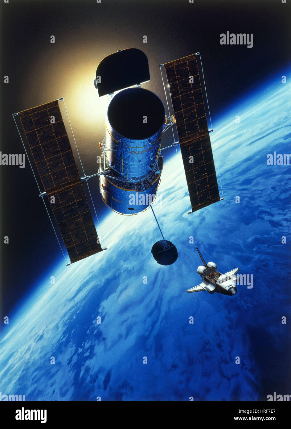 Art of space telescope in orbit Stock Photo - Alamy