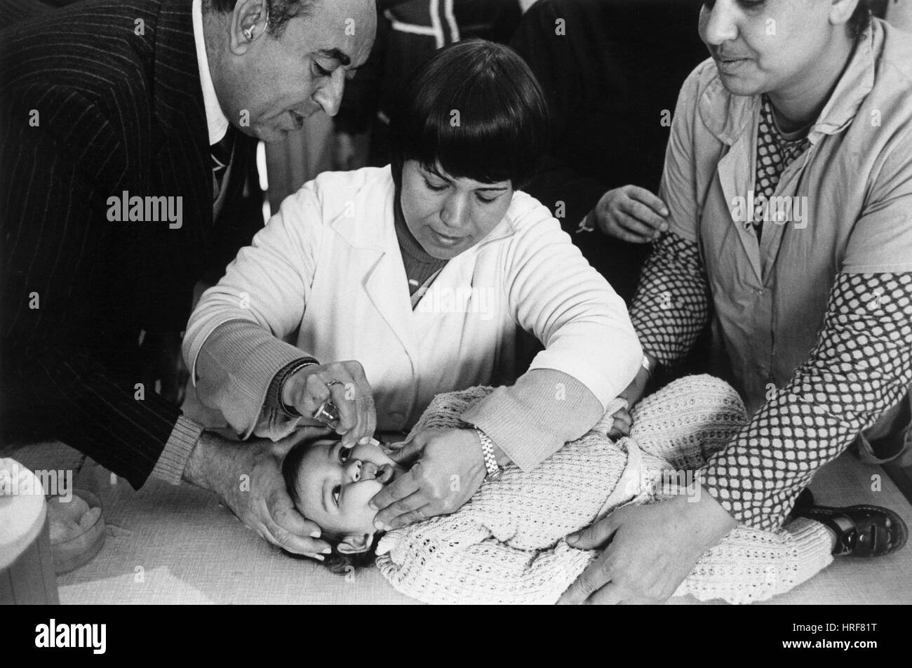 Oral polio vaccine Black and White Stock Photos & Images - Alamy