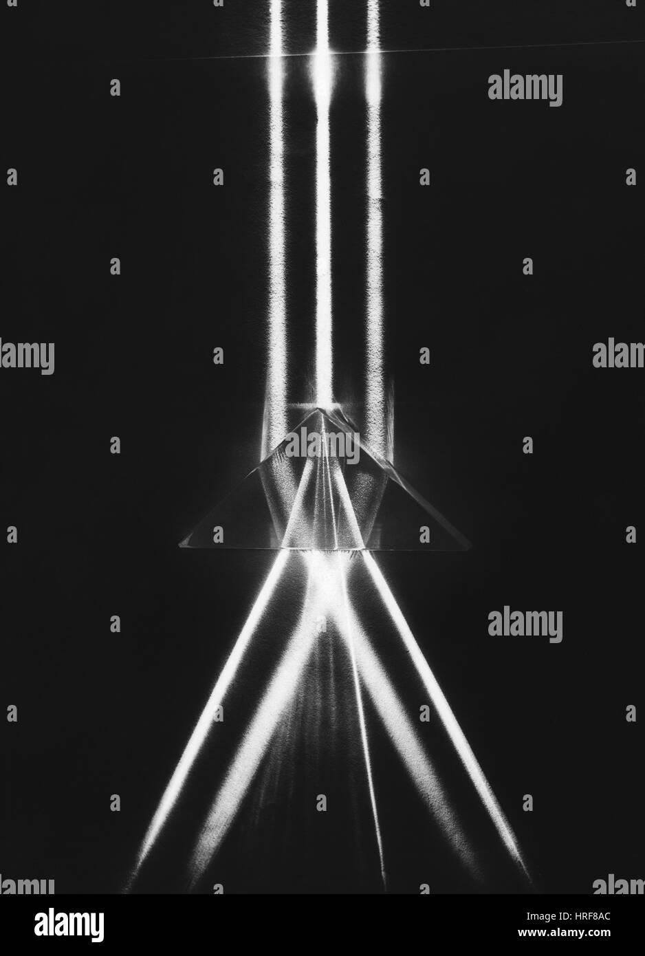Triangular prism refracting light beam hi-res stock photography and ...