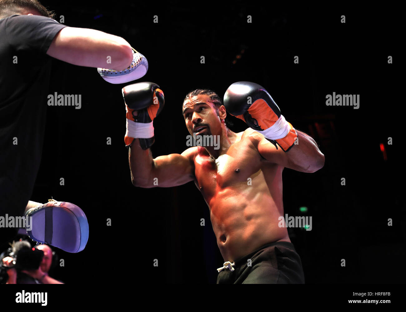 David Haye during the workout at the Indigo 02, London Stock Photo - Alamy