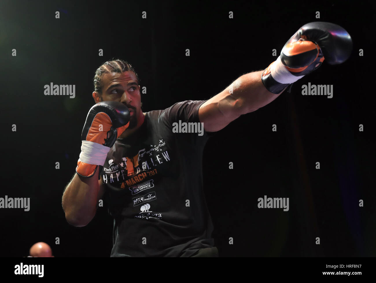 David Haye during the workout at the Indigo 02, London Stock Photo - Alamy