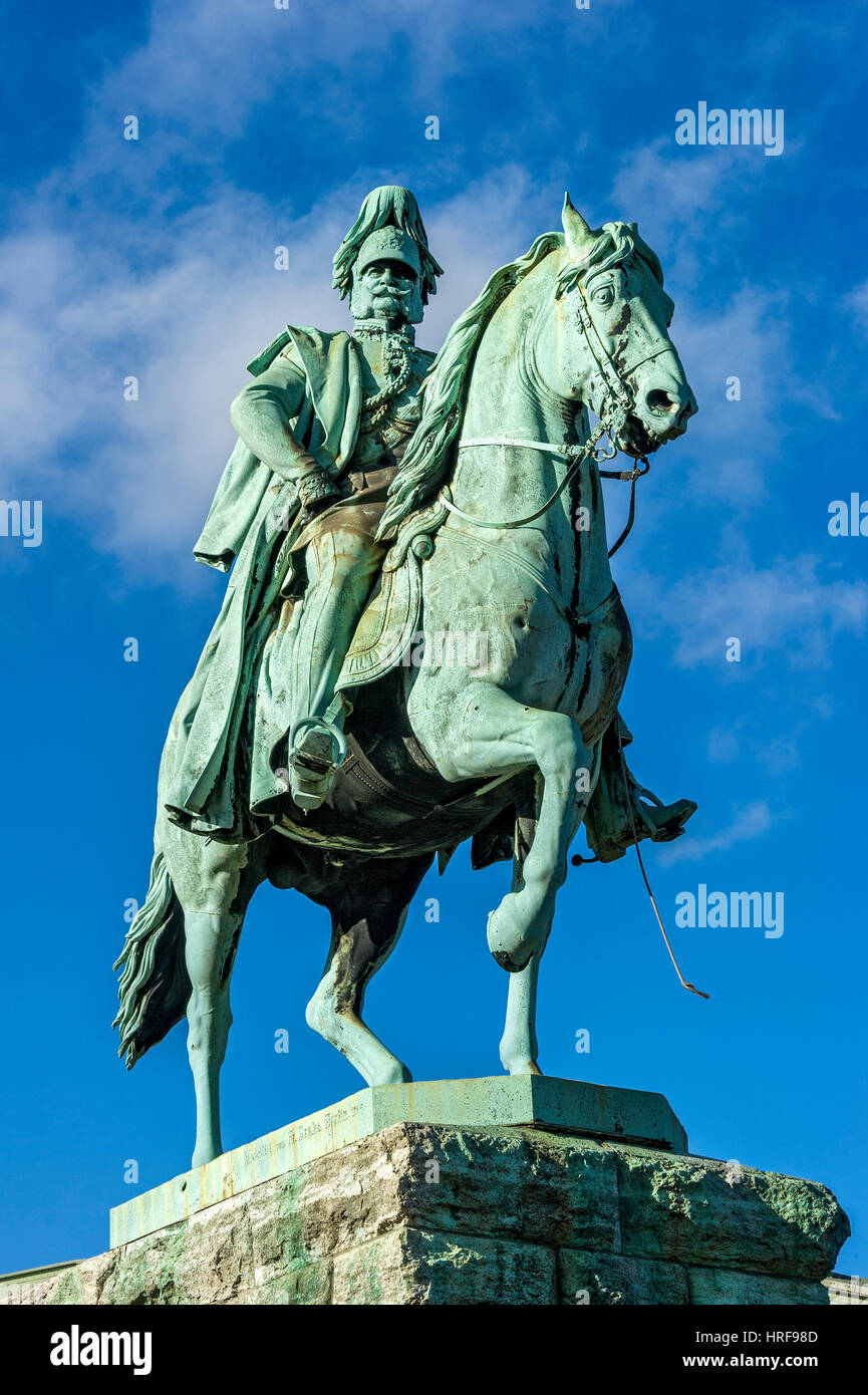 Hohenzollern bridge kaiser statue cologne hi-res stock photography and ...