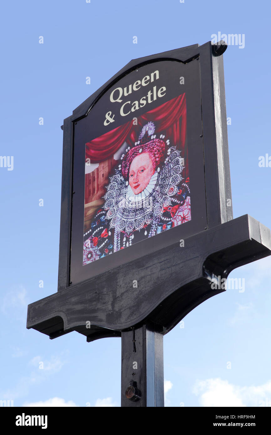 Exterior of the Queen and Castle pub, Kenilworth, part of the M and B ...
