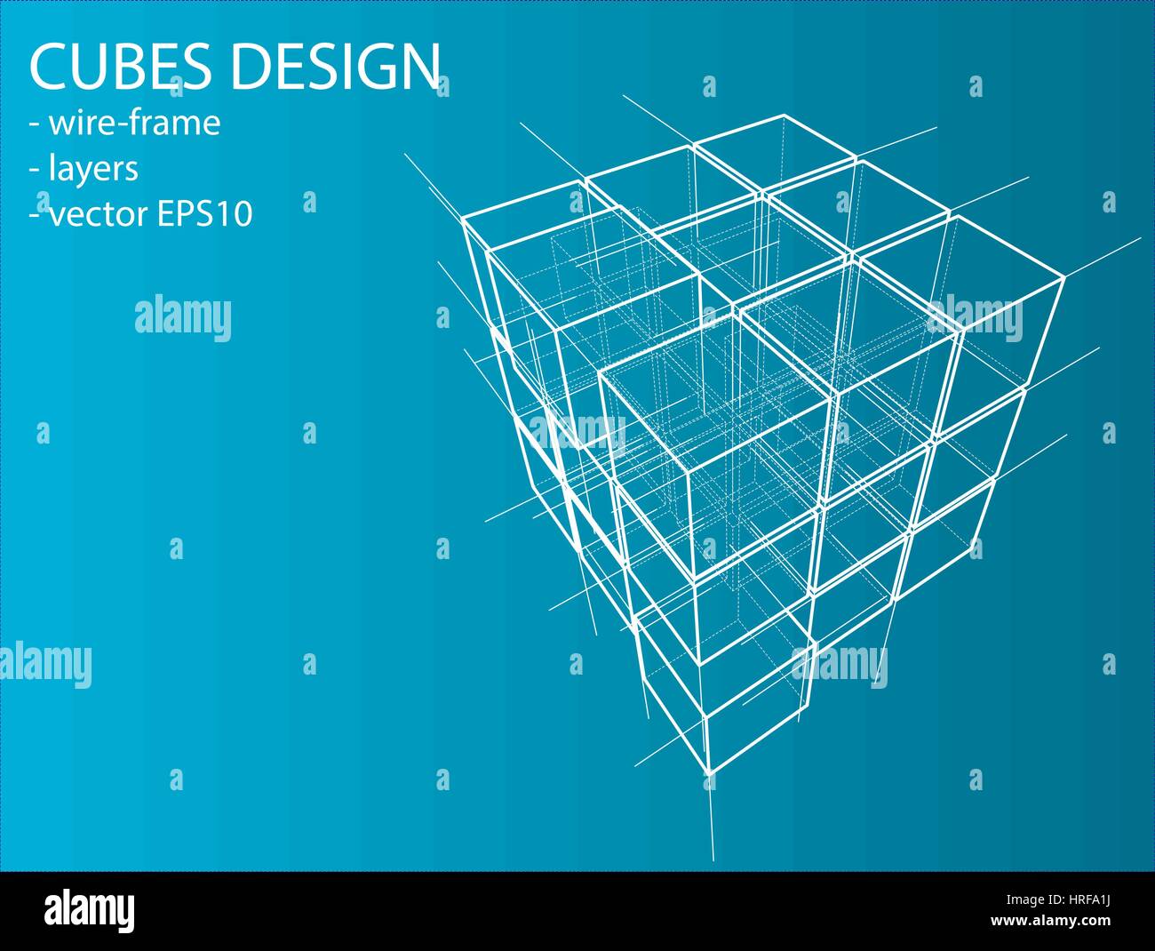 Wireframe Boxes. Vector Illustration EPS10 Stock Vector Image & Art - Alamy