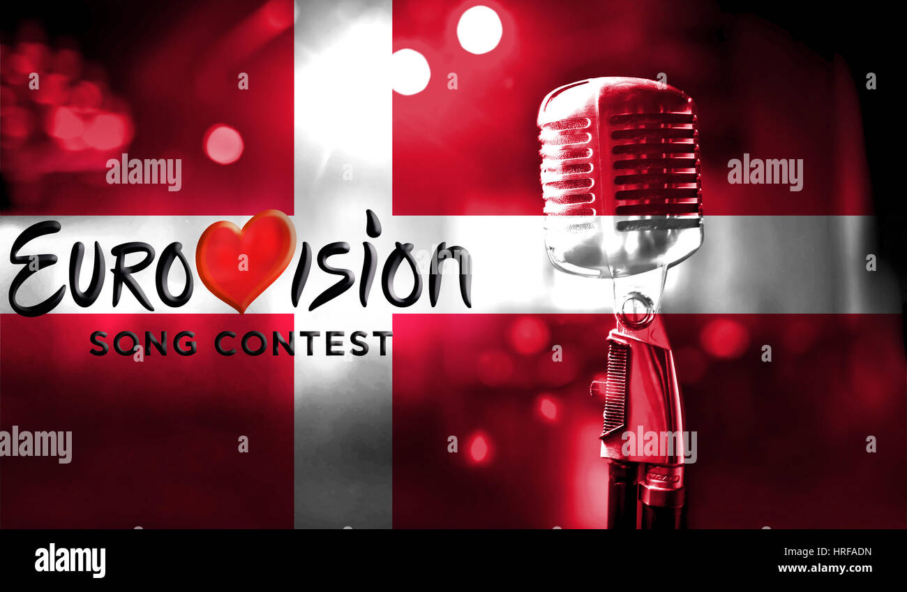 Photos banner with the official logo of the Eurovision Song Contest in ...