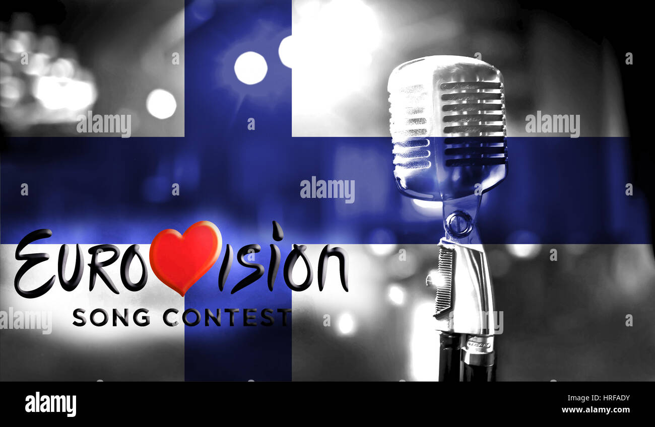 Photos banner with the official logo of the Eurovision Song Contest in ...