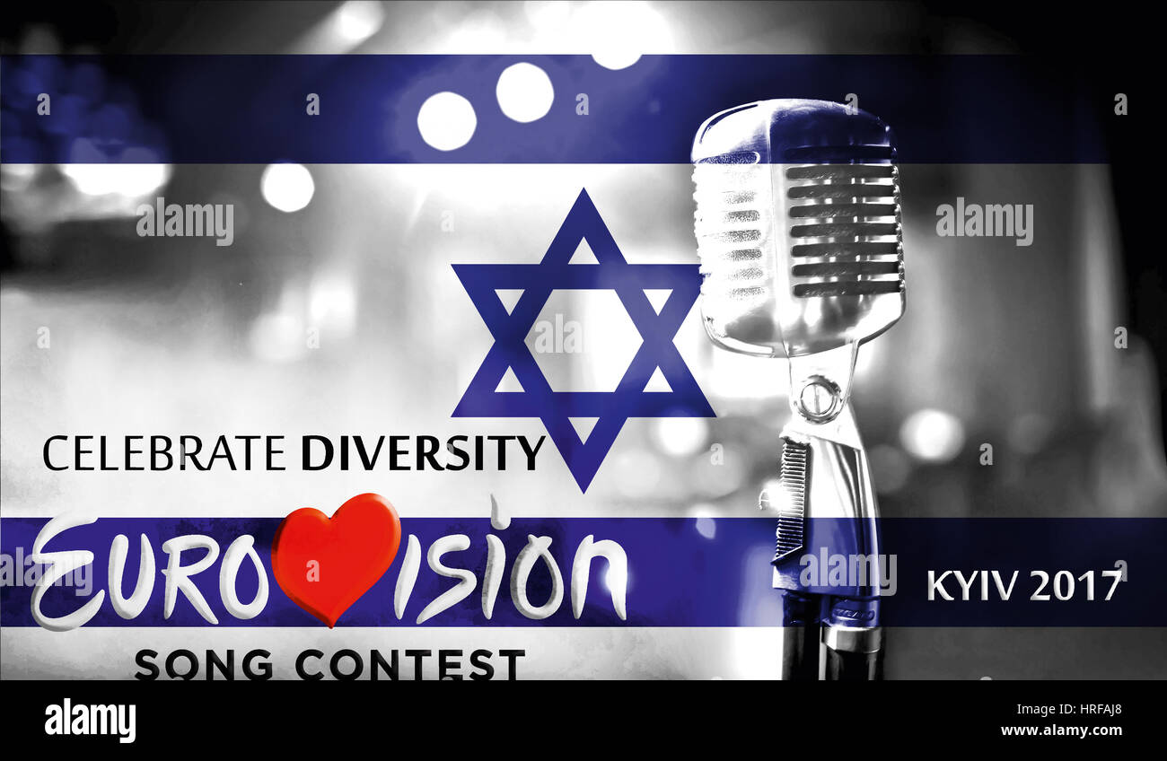 Photos banner with the official logo of the Eurovision Song Contest in ...