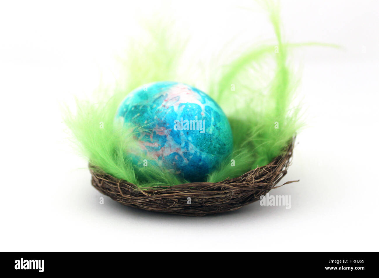 Decorated basket easter eggs Cut Out Stock Images & Pictures - Alamy