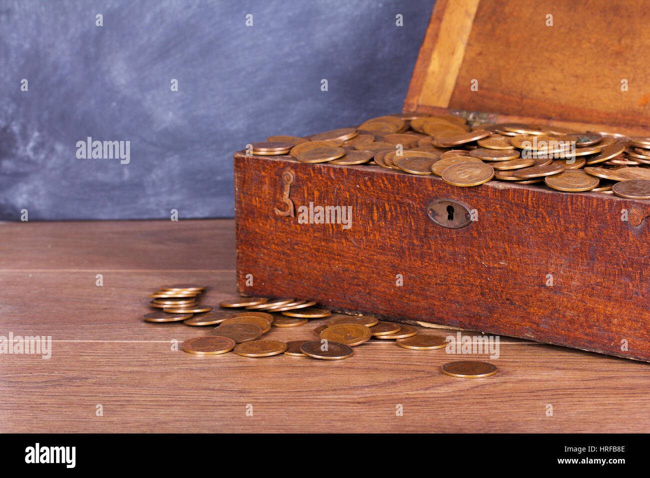 Old copper coins hi-res stock photography and images - Alamy