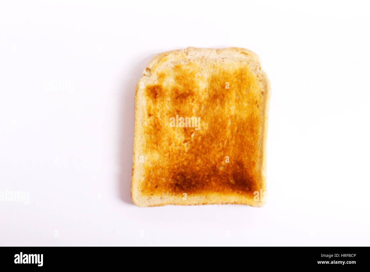 Slice of toast on a white background. Lay Flat Stock Photo - Alamy