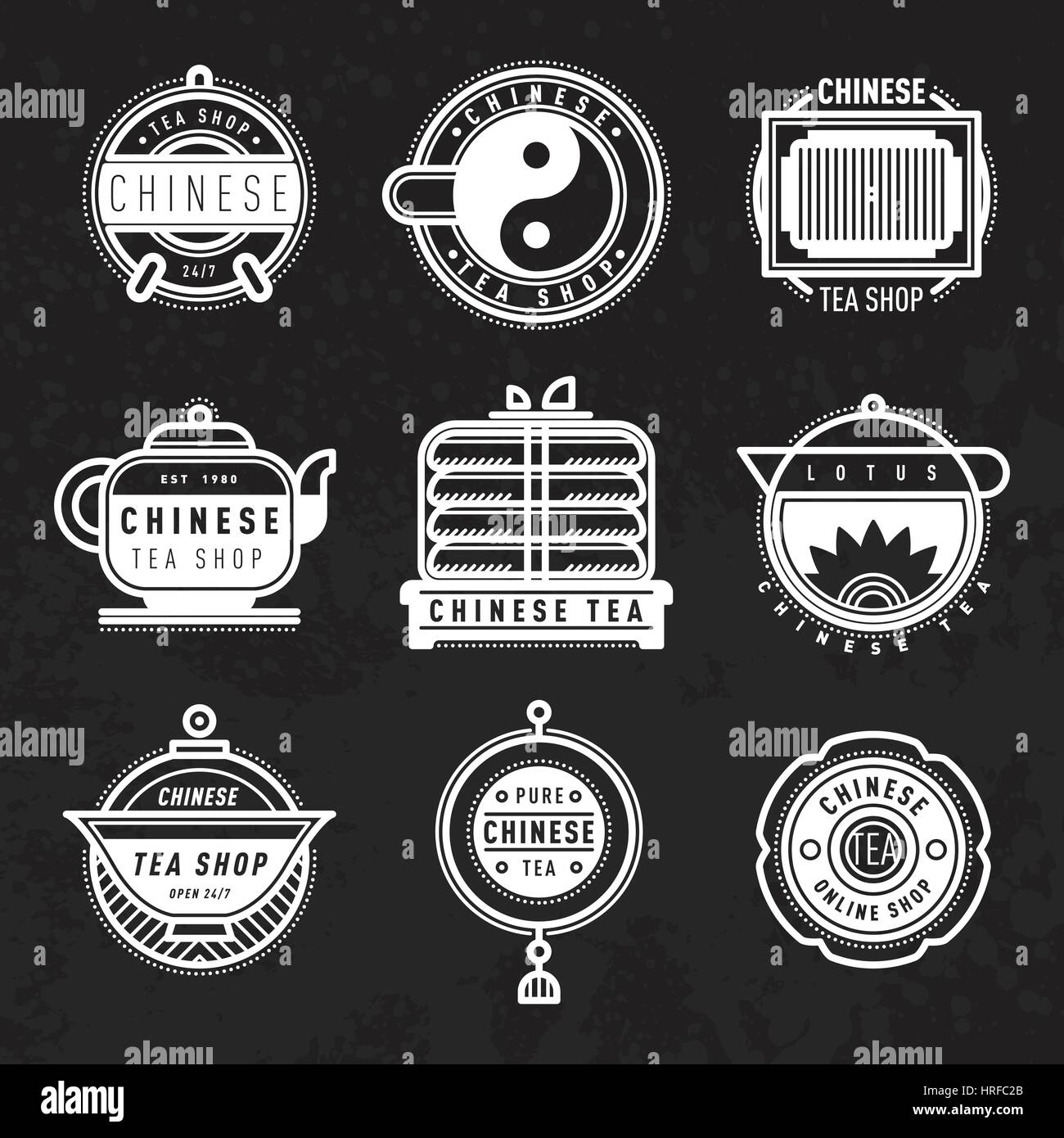 Chinese tea icon hi-res stock photography and images - Alamy