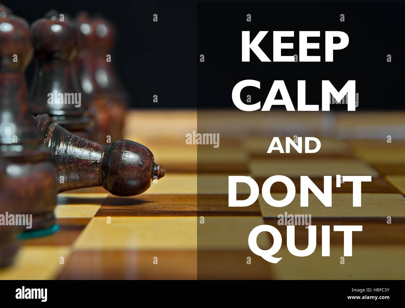 Chess figures with Motivational message Stock Photo - Alamy