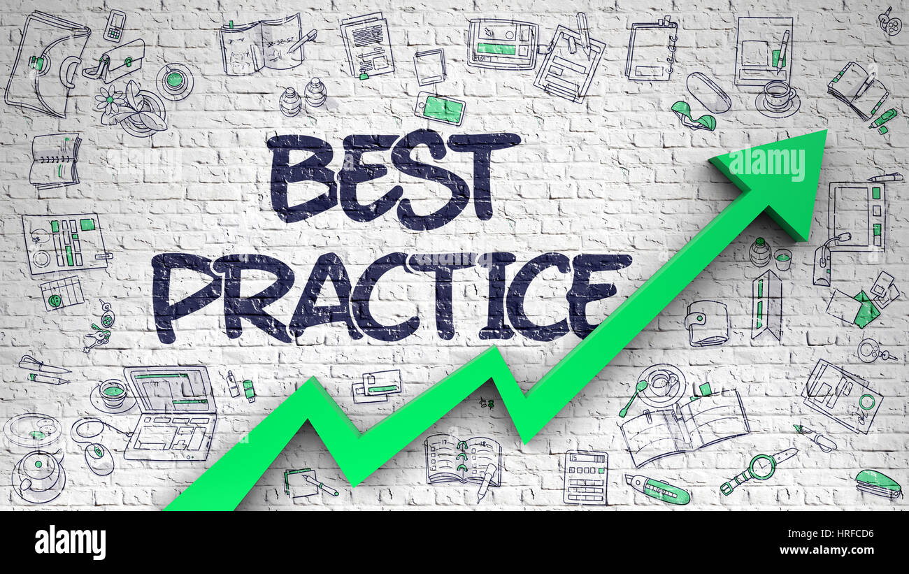 Best Practice - Line Style Illustration with Doodle Design Elements ...