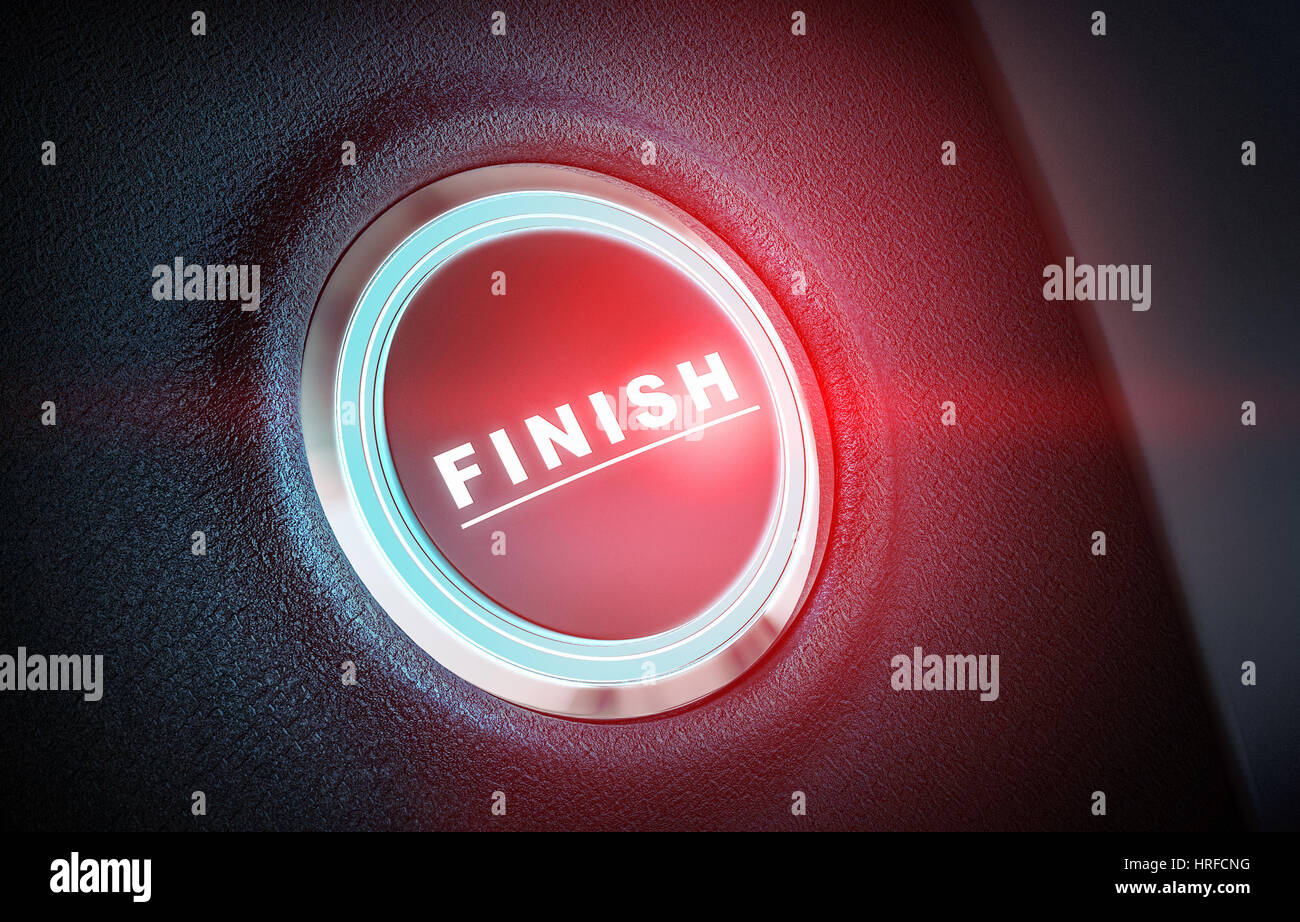 Close of hand pushing glowing blue button Stock Photo - Alamy