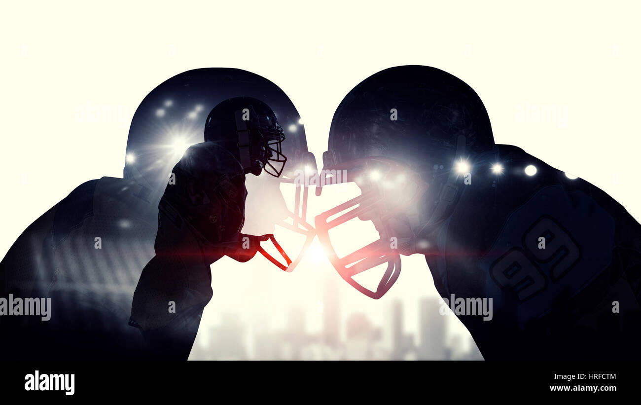 Double exposure football players playing hi-res stock photography and ...