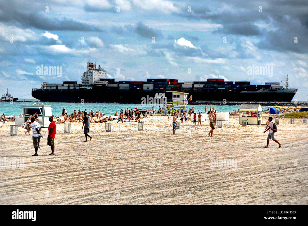 People at the beach: South Beach, Miami Beach, Florida Stock Photo - Alamy