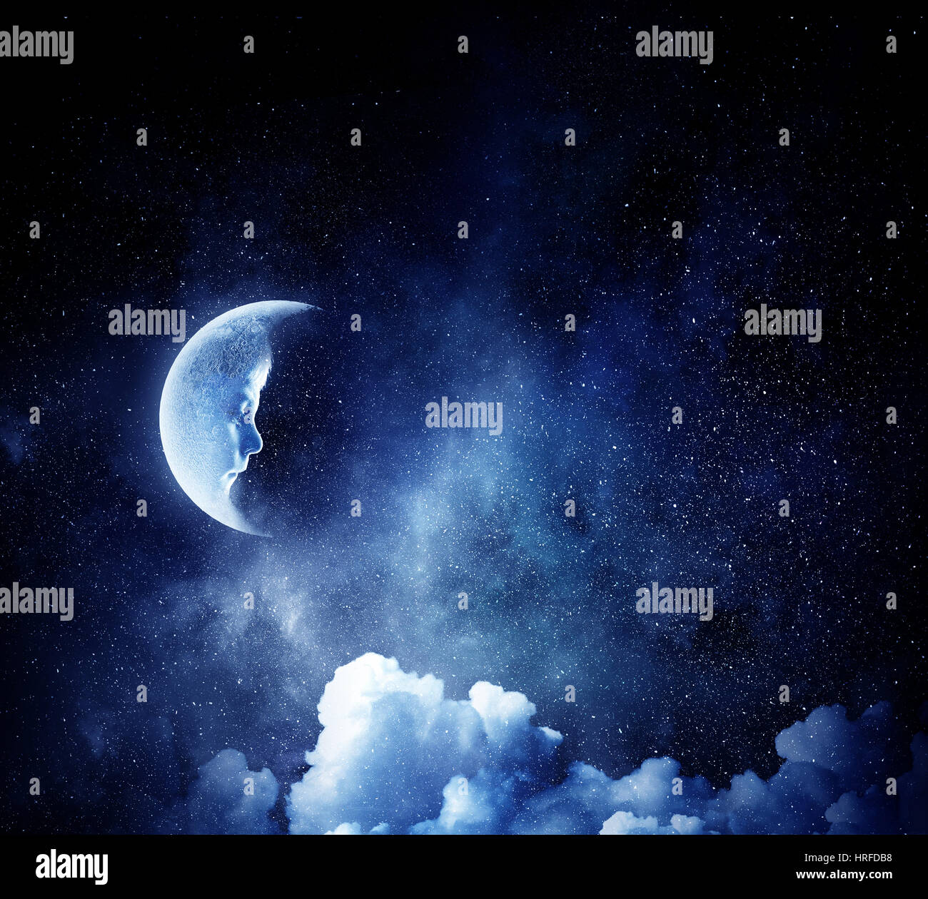 Moon child face in hi-res stock photography and images - Alamy
