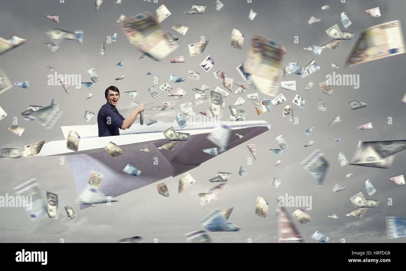 Flying on an airplane hi-res stock photography and images - Alamy