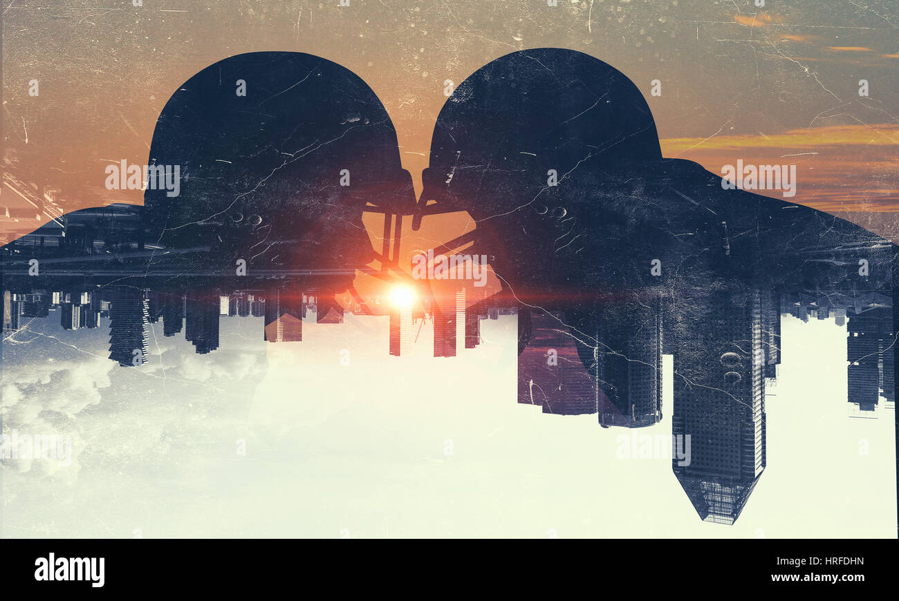 Double exposure football players playing hi-res stock photography and ...