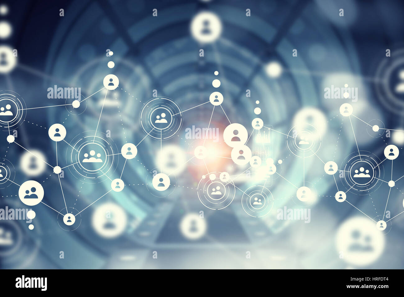 Digital interface background with graphs and diagrams. 3D rendering ...