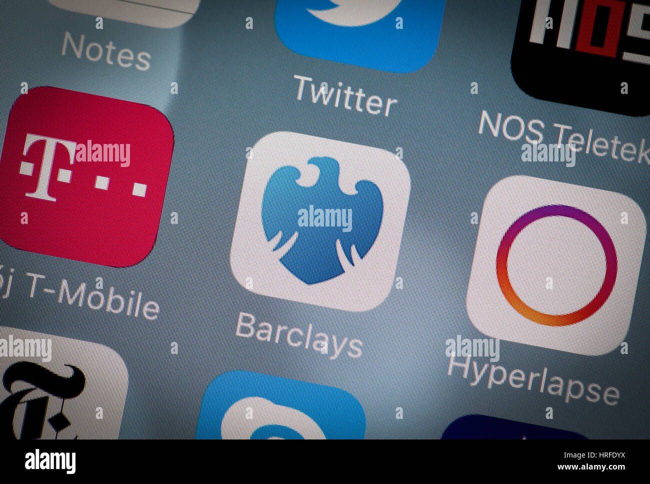 The smartphone app for Barclays Bank is seen on 1 March, 2017. Earlier ...