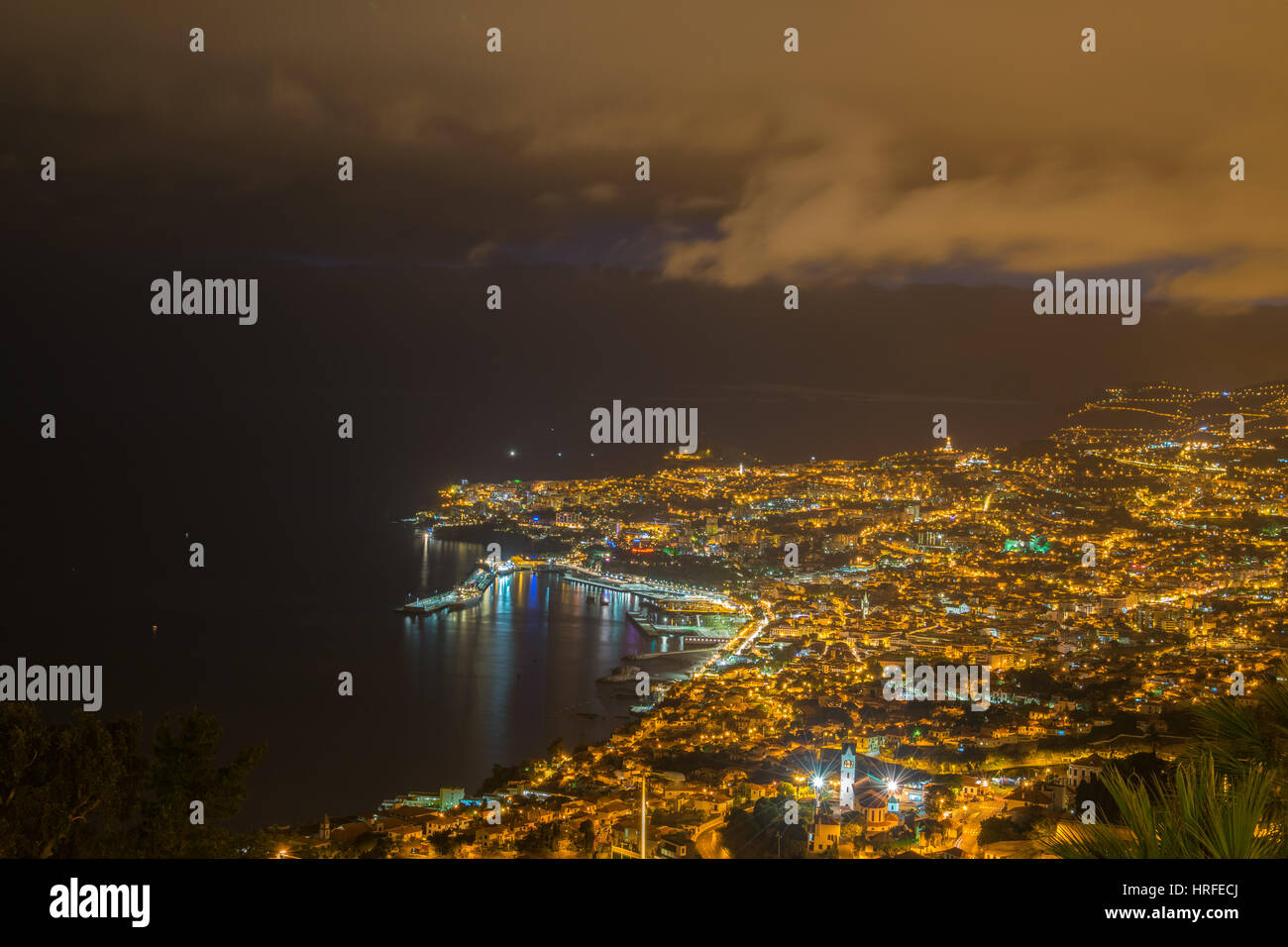 Funchal after Sunset, Funchal, Madeira, Portugal Europe Stock Photo - Alamy