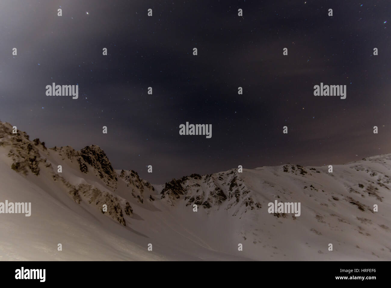 Starry night at Central Japan Alps in winter season Stock Photo - Alamy
