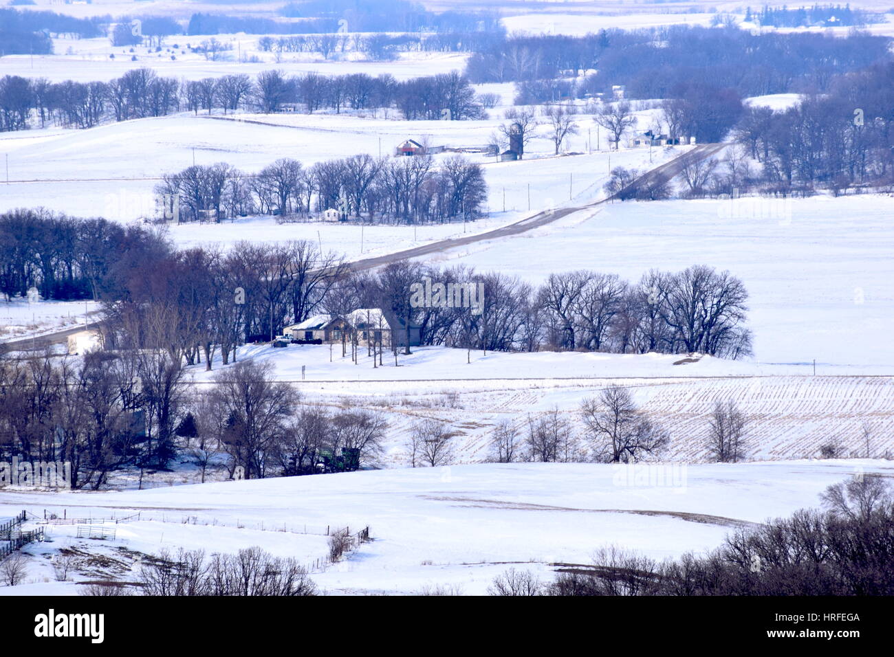 A wide landscape of the prairie side of Iowa Stock Photo - Alamy