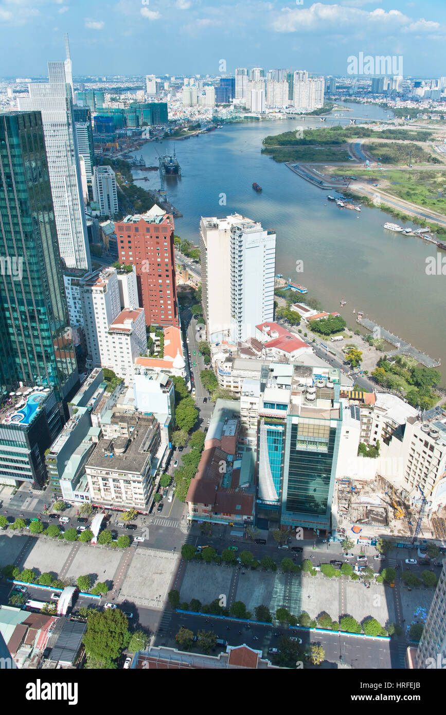 One of the views view from the Saigon Skydeck in the Bitexco Financial ...