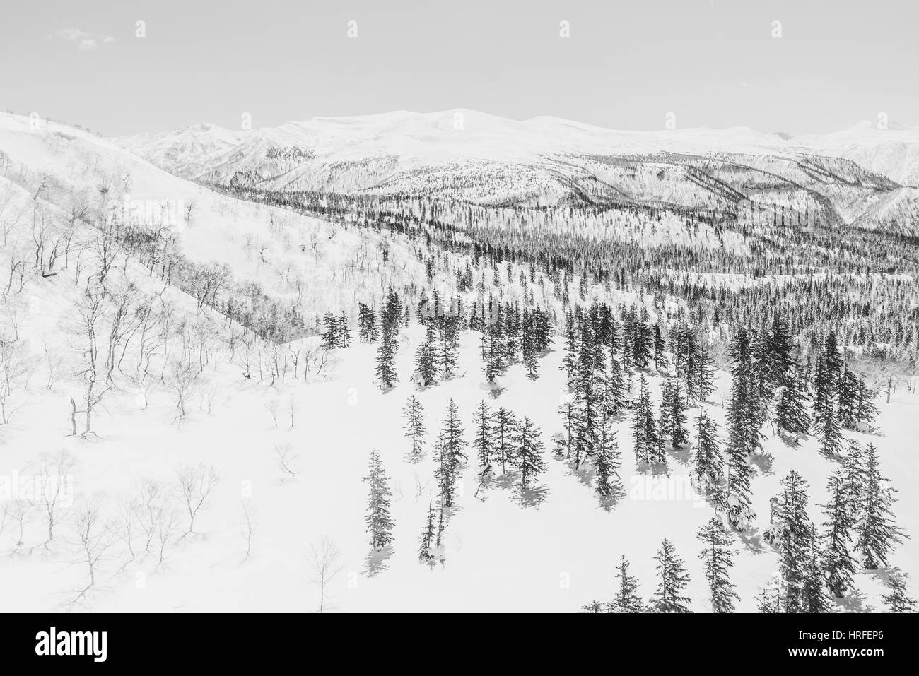 Landscape winter landscape Black and White Stock Photos & Images - Alamy