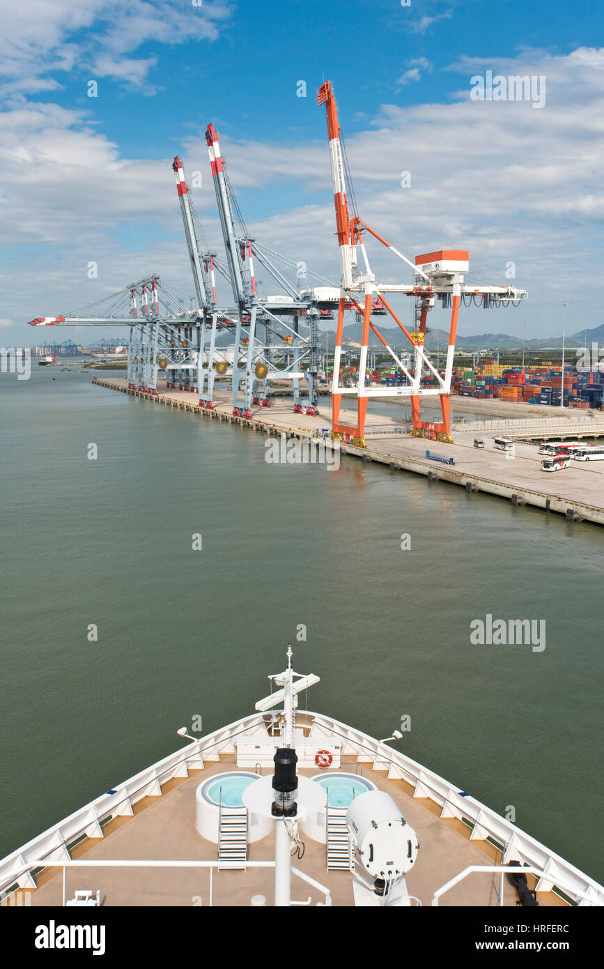 Aerial view of the Cai Mep International Terminal in Vietnam with (sts ...