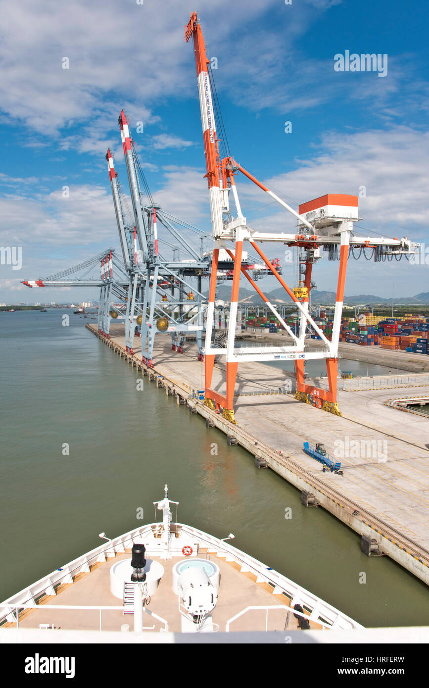 Aerial view of the Cai Mep International Terminal in Vietnam with (sts ...