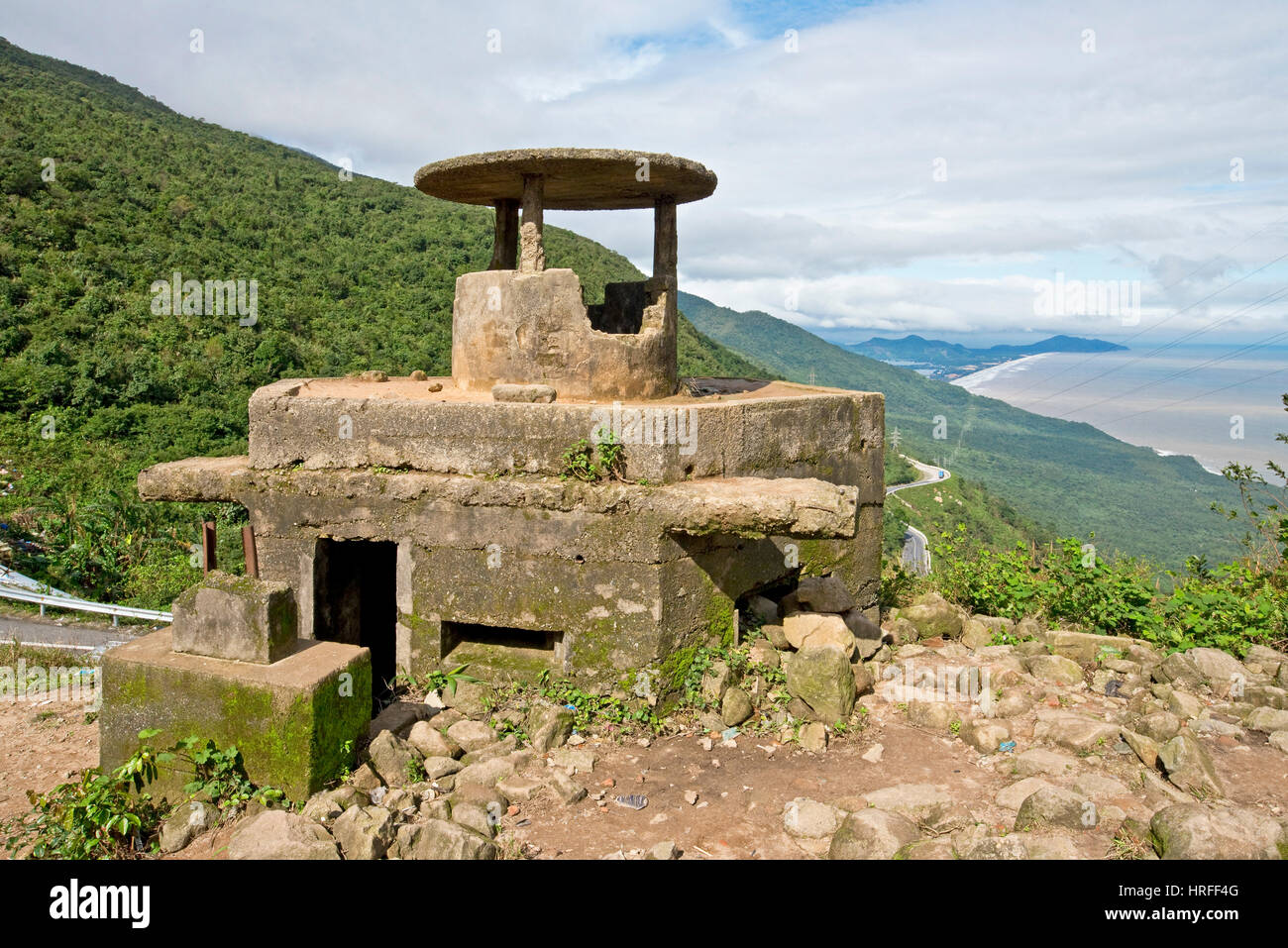 A US army marines old lookout position from the Vietnam War and now a ...