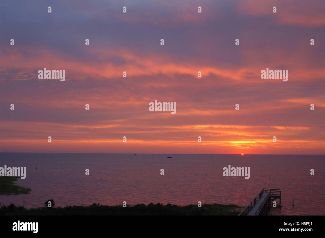 sunset over Pamlico Sound, Outer Banks, North Carolina Stock Photo - Alamy