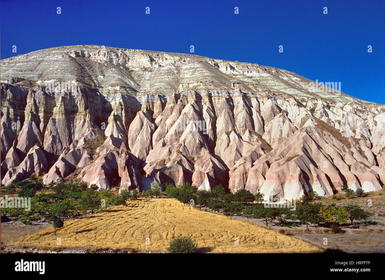 Volcanic Landscape with Weathered Tuff Formations near Göreme ...