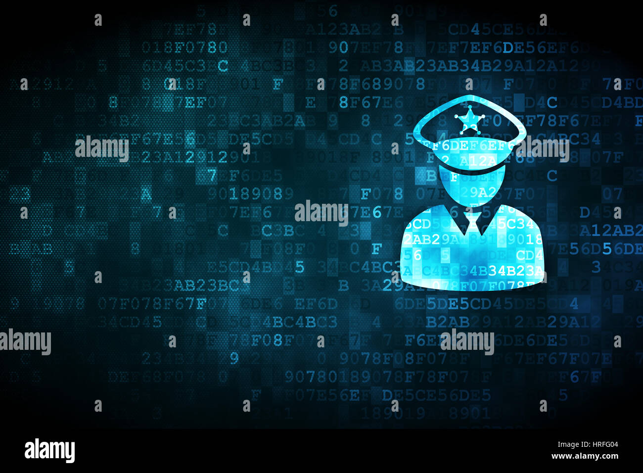Privacy concept: Police on digital background Stock Photo - Alamy