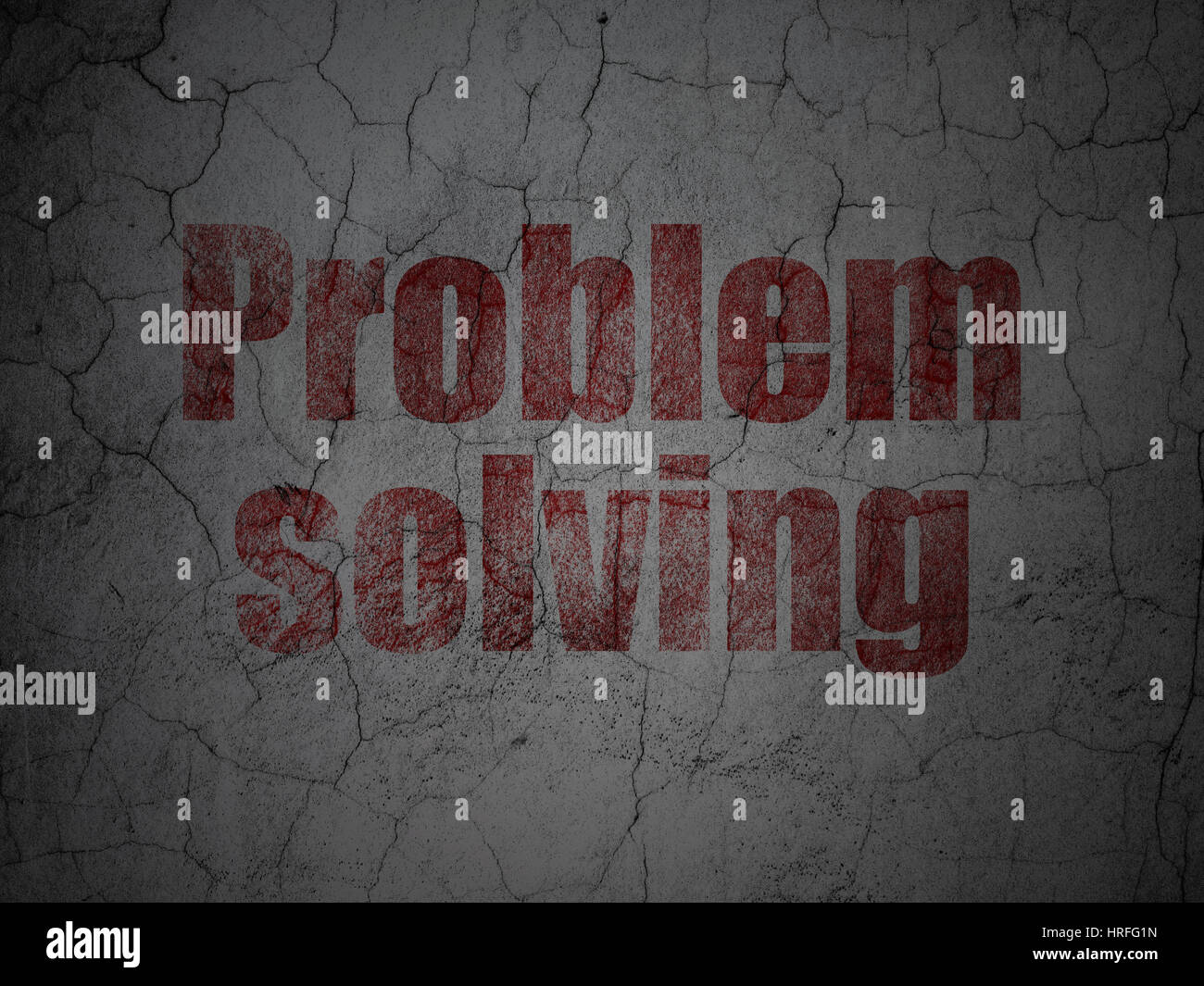 Finance concept: Problem Solving on grunge wall background Stock Photo ...