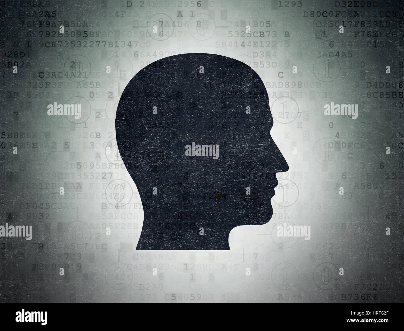 Finance concept: Head on Digital Data Paper background Stock Photo - Alamy