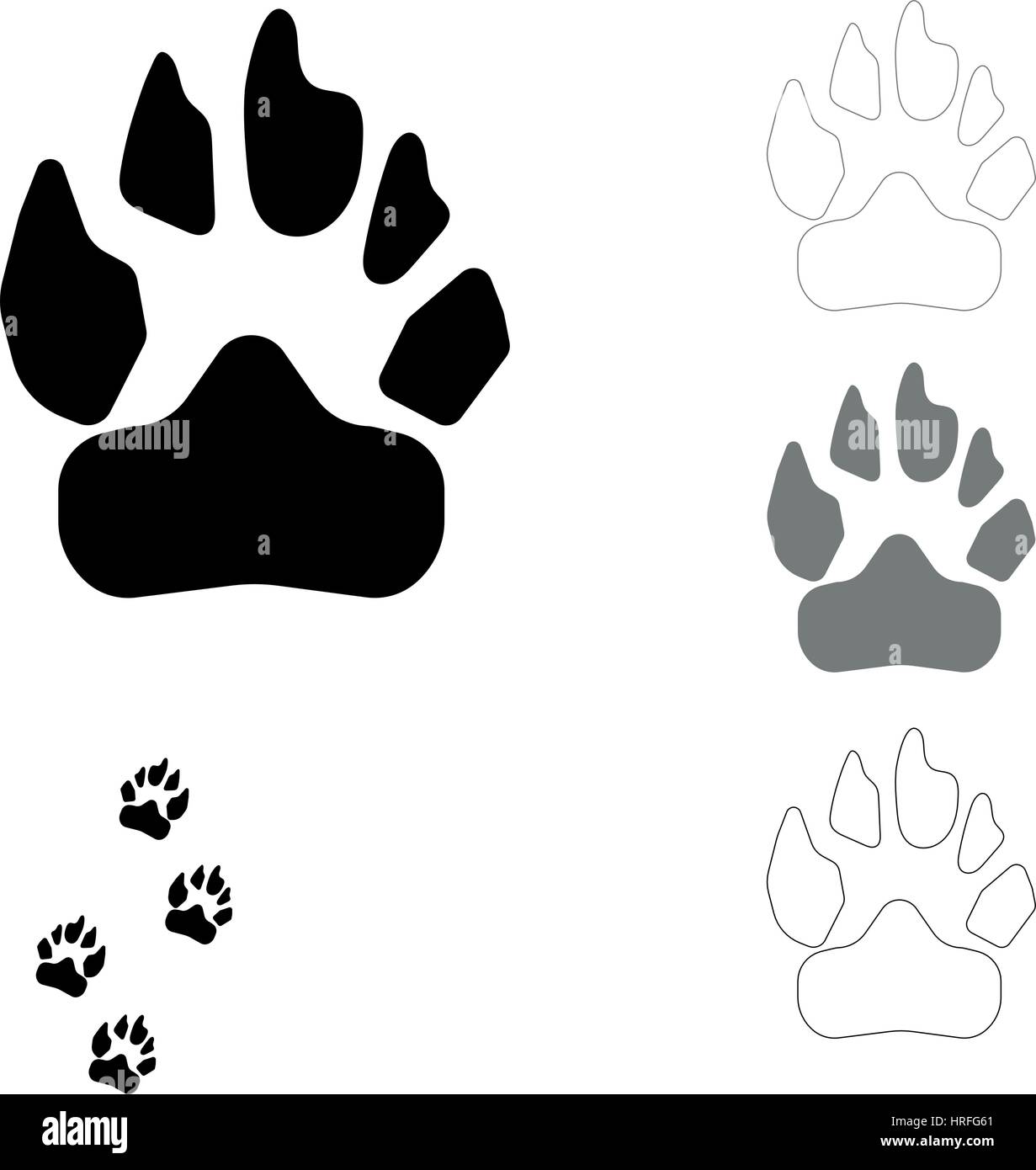 Dog Footprint Stock Vector Images - Alamy