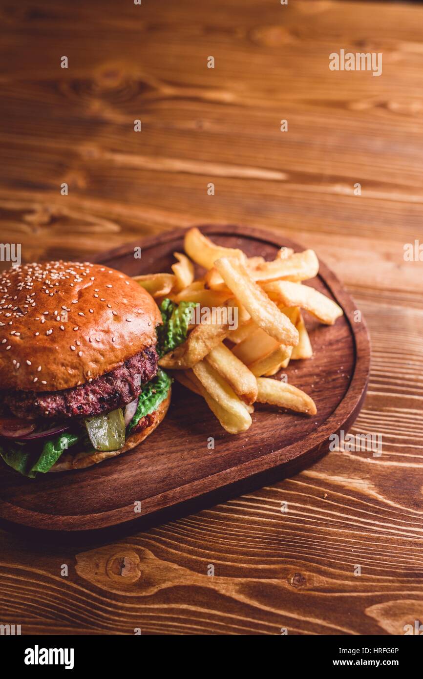Burger top view hi-res stock photography and images - Alamy