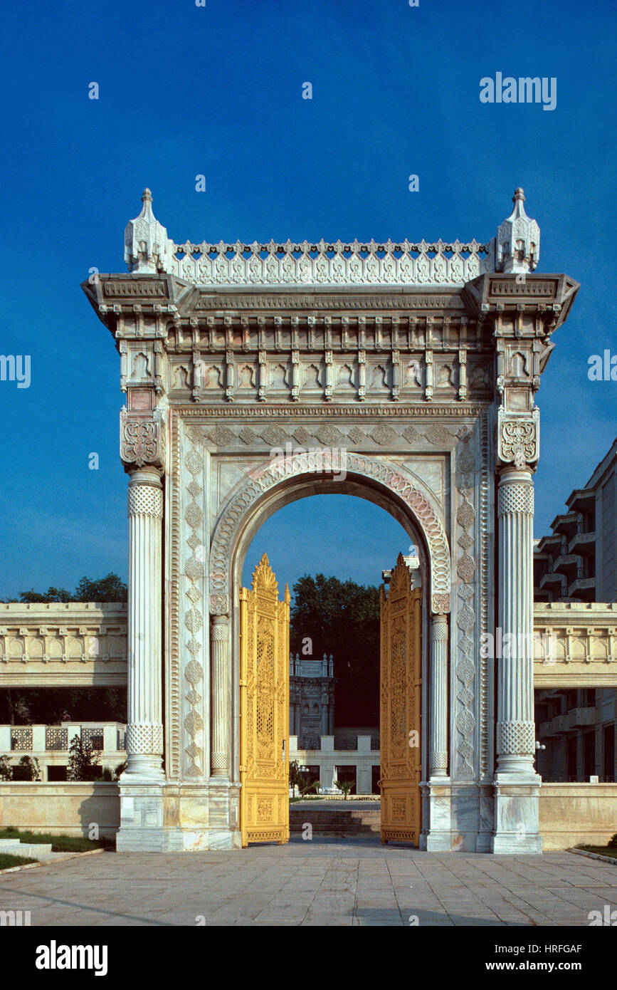 Monumental Baroque-Style Gate, Gateway or Entrance to Ciragan Palace ...